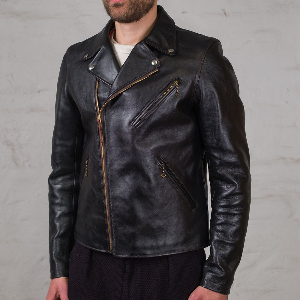 DOUBLE HELIX horse leather jacket “Deviant” black