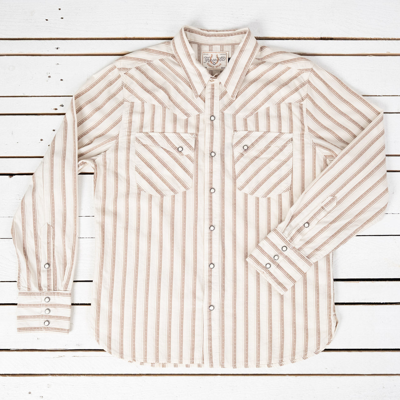 Calico Western Shirt Brown Stripe