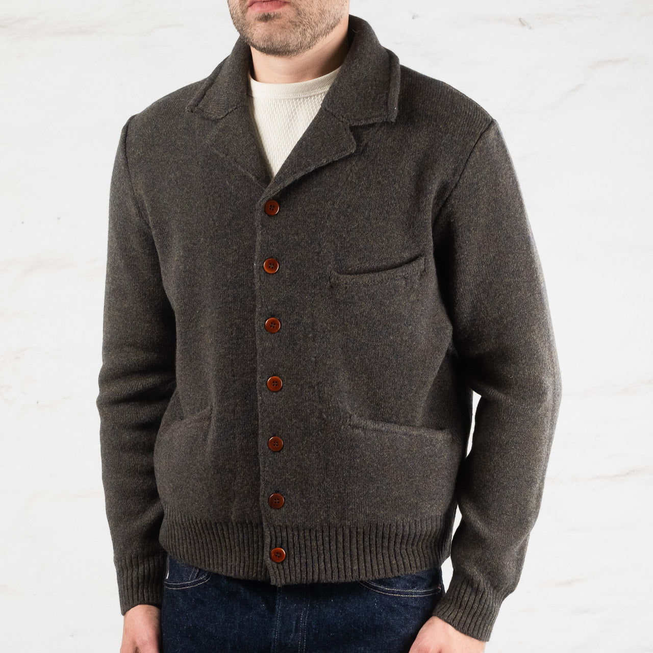GRP Cardigan Merino Knit Dark Green