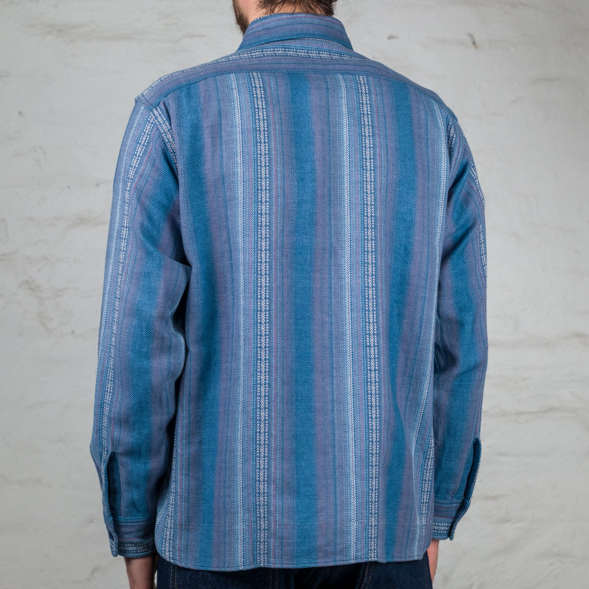 Native American Indigo Dobby Work Shirt
