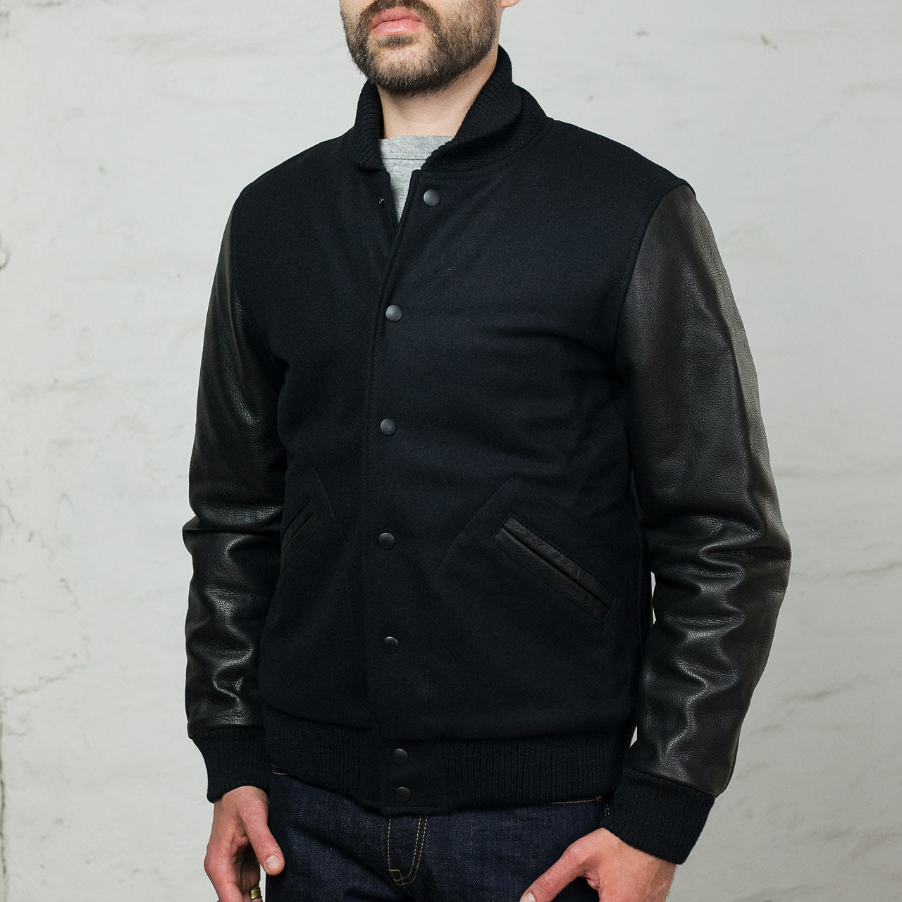 Dehen 1920 Varsity Jacket black